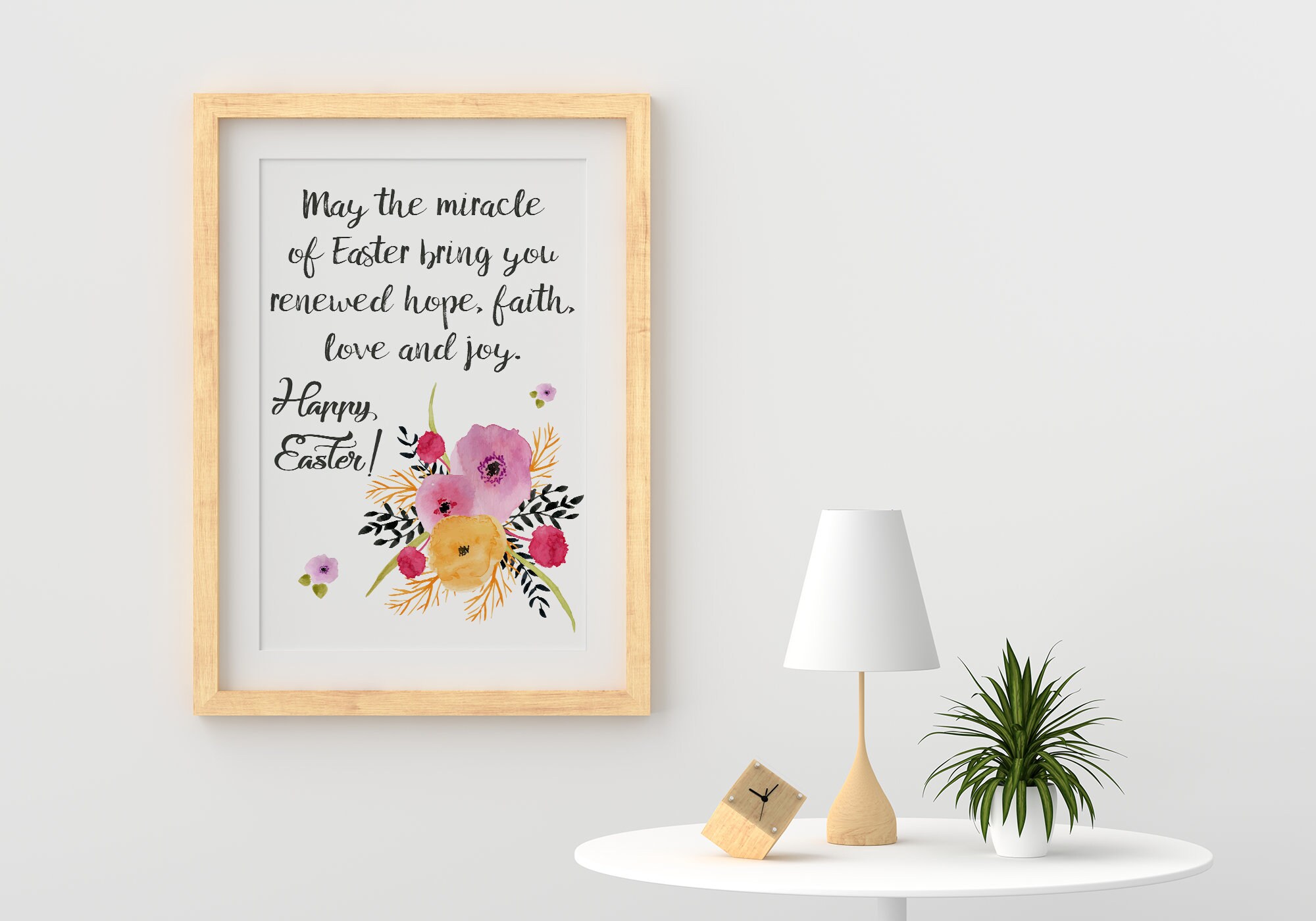 Happy Easter Sign, Easter Decor, Printable Digital Download, Instant ...