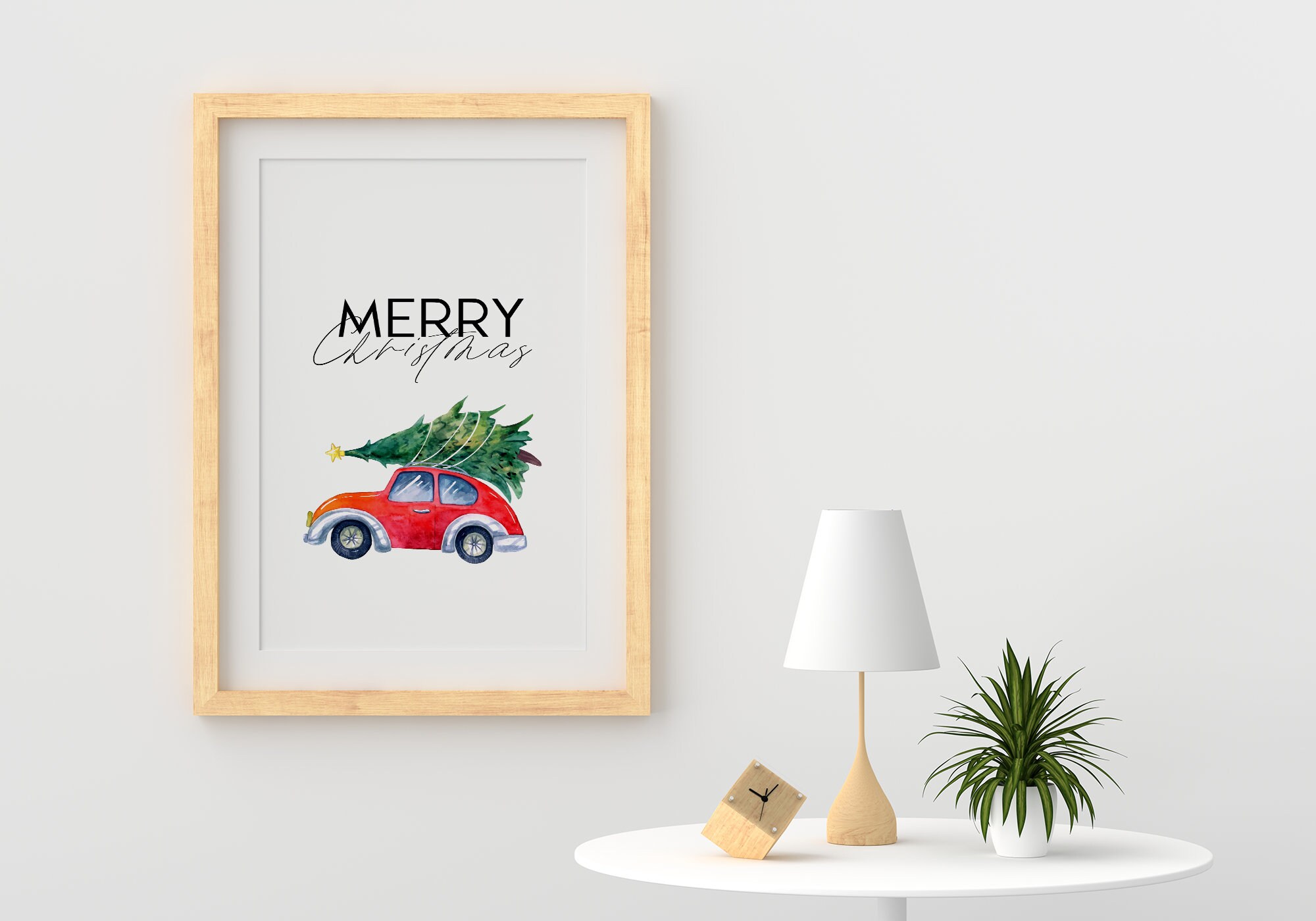 Merry Christmas Printable Sign Christmas Decor Holiday Sign | Etsy