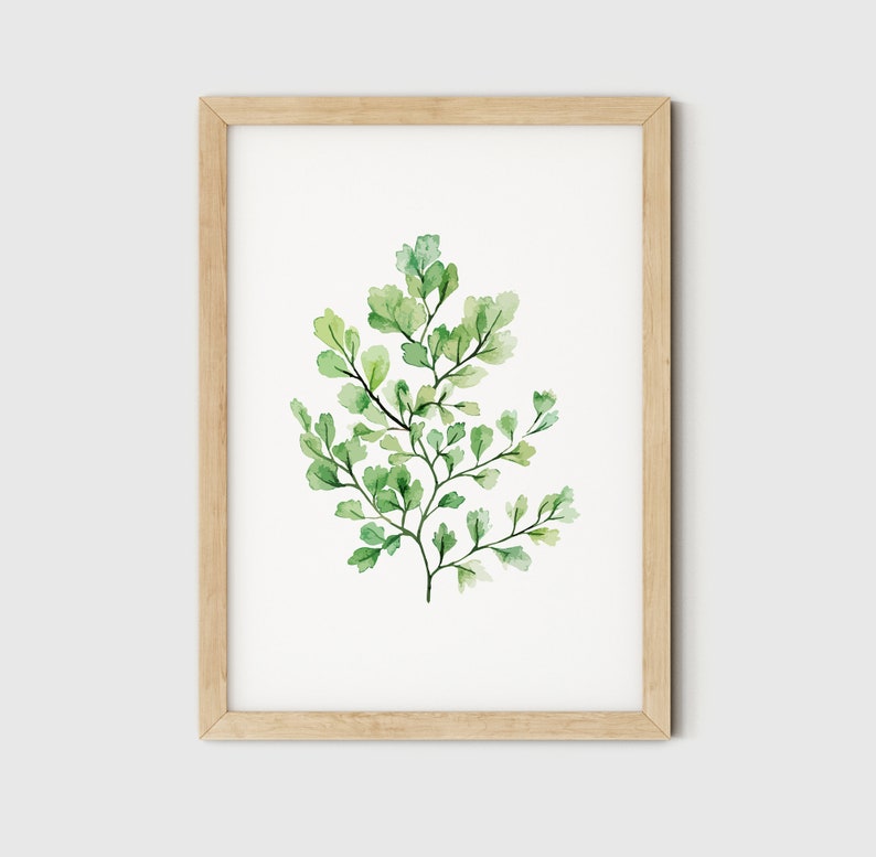 Green Leaf Print Set of 3 Wall Art Digital Print Minimal Art - Etsy