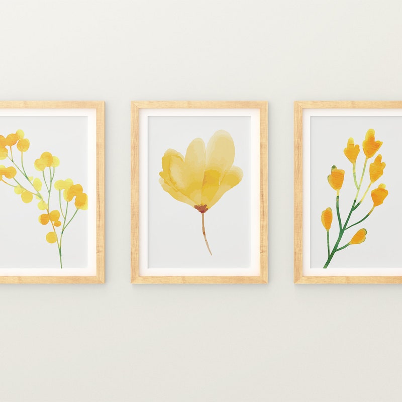 Yellow Flowers Print - Etsy