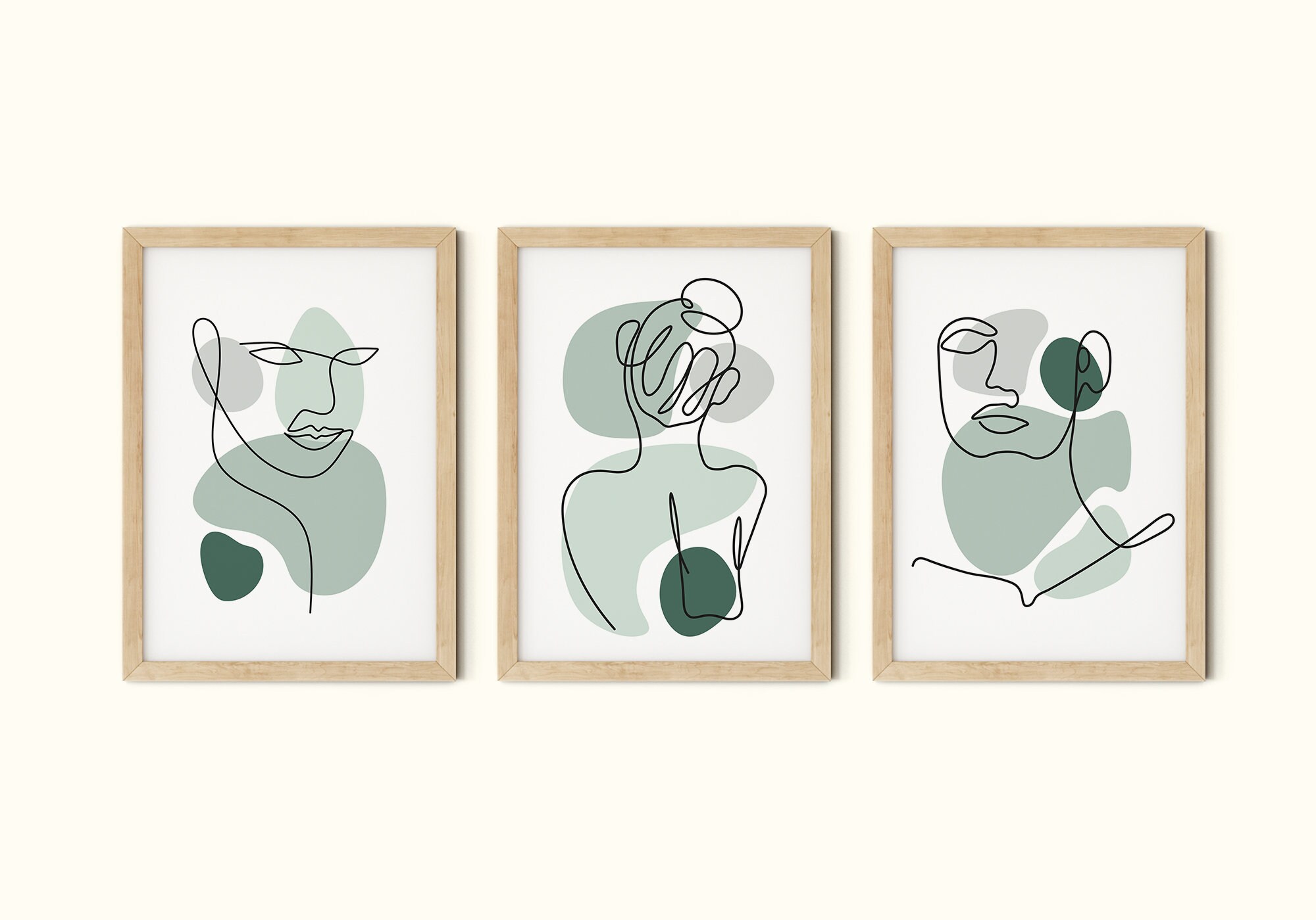 Woman One Line Art Set Female Line Drawing Print Single Line - Etsy