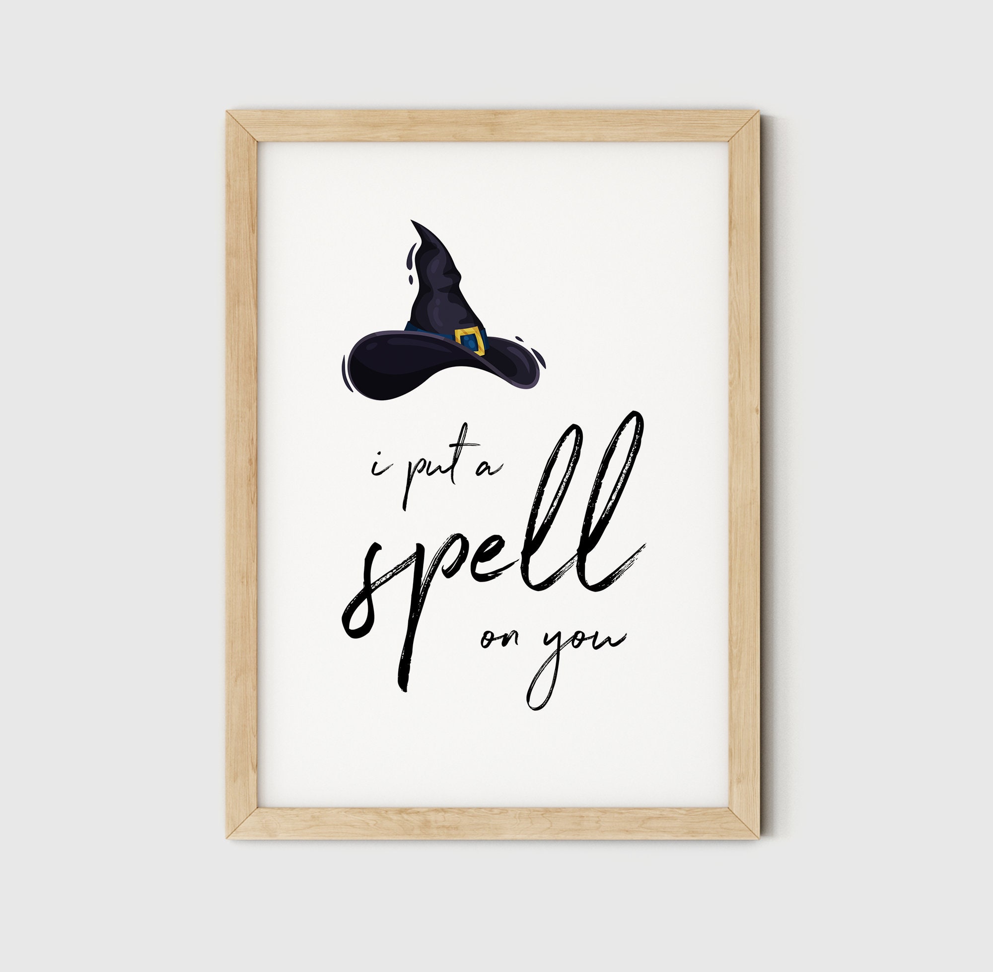 I Put A Spell on You Sign Halloween Wall Art Halloween Decor - Etsy
