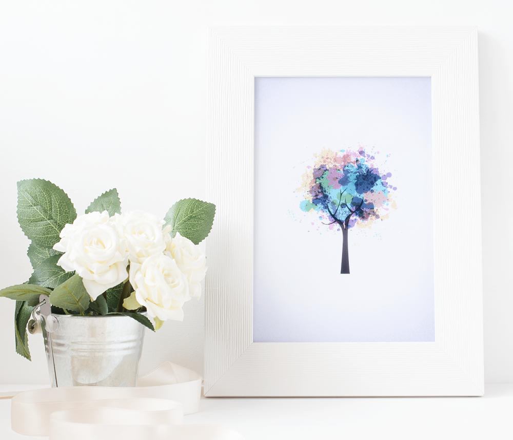 Watercolor Tree Print, Printable Digital Download, Nature Wall Art ...
