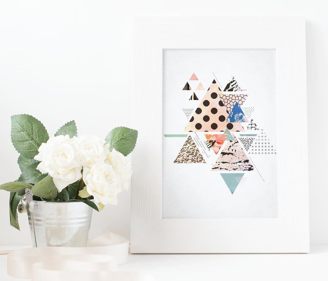 Abstract Geometric Print Geometric Printable Wall Art - Etsy