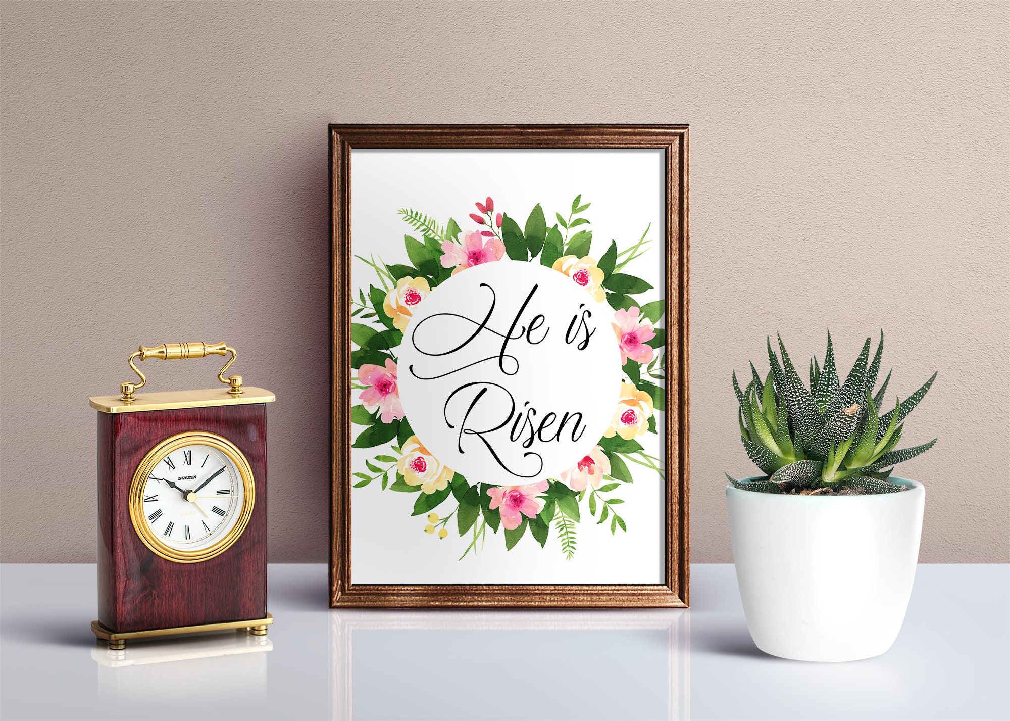 He is Risen Sign Easter Print Easter Printable Wall Art | Etsy