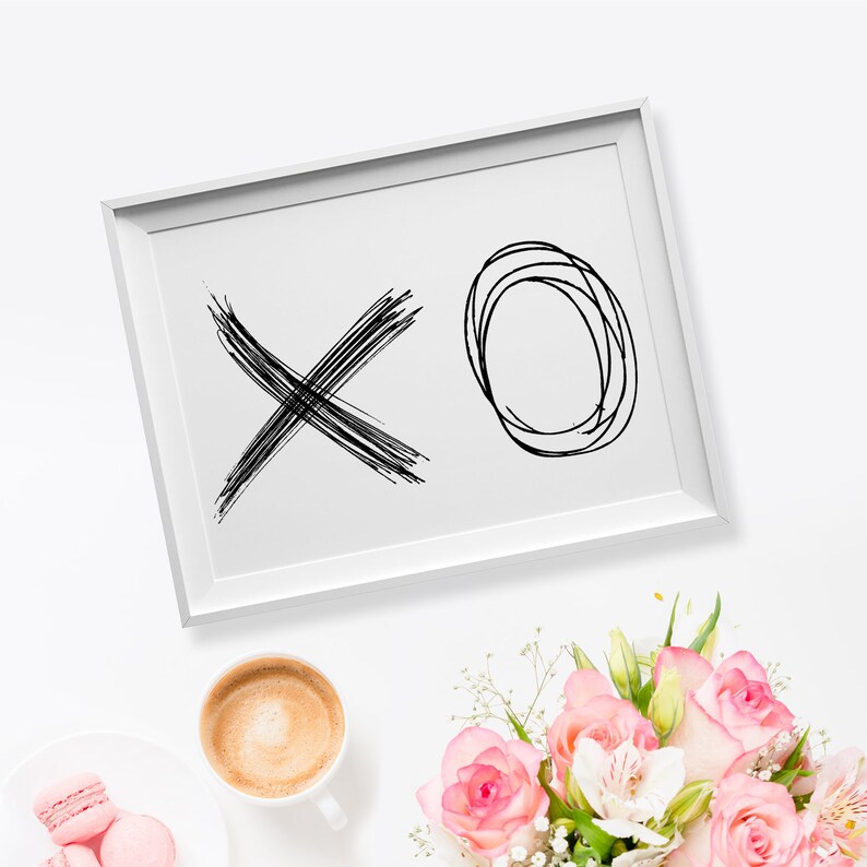 XO Printable Wall Art, Love Art Xo Print, Xo Sign, Minimalist Art ...
