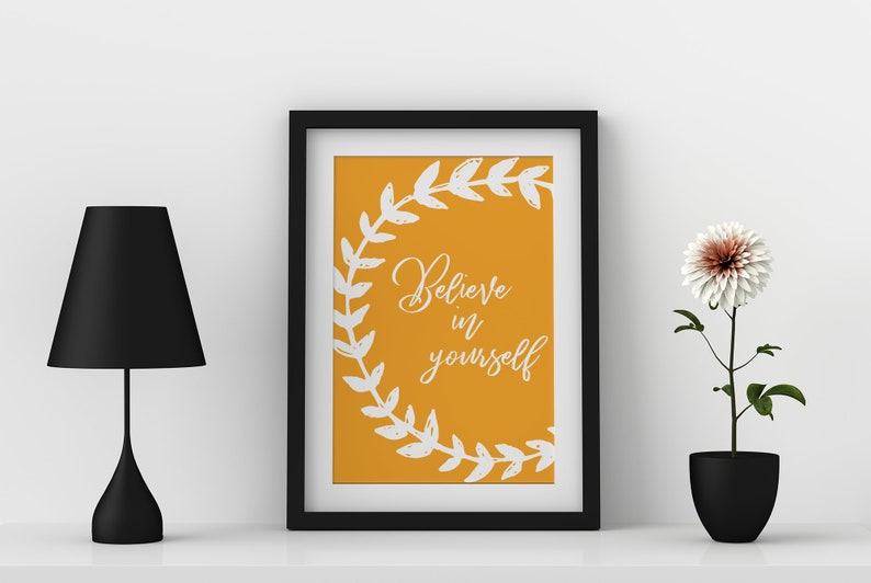 Believe in Yourself Wall Art Printable Typography Poster, Kids Room ...