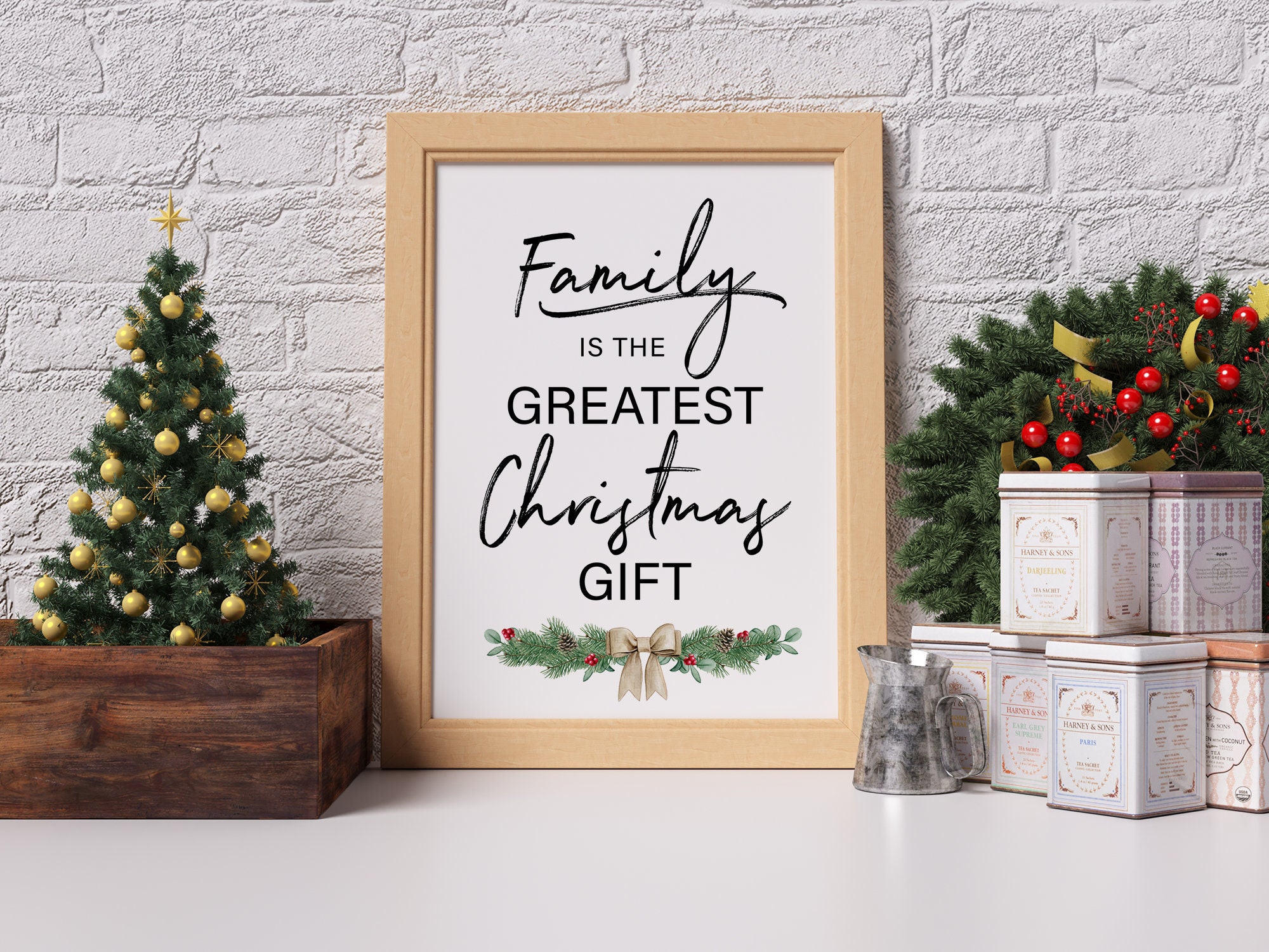 Christmas Printable Wall Art, Family is the Greatest Christmas Gift ...
