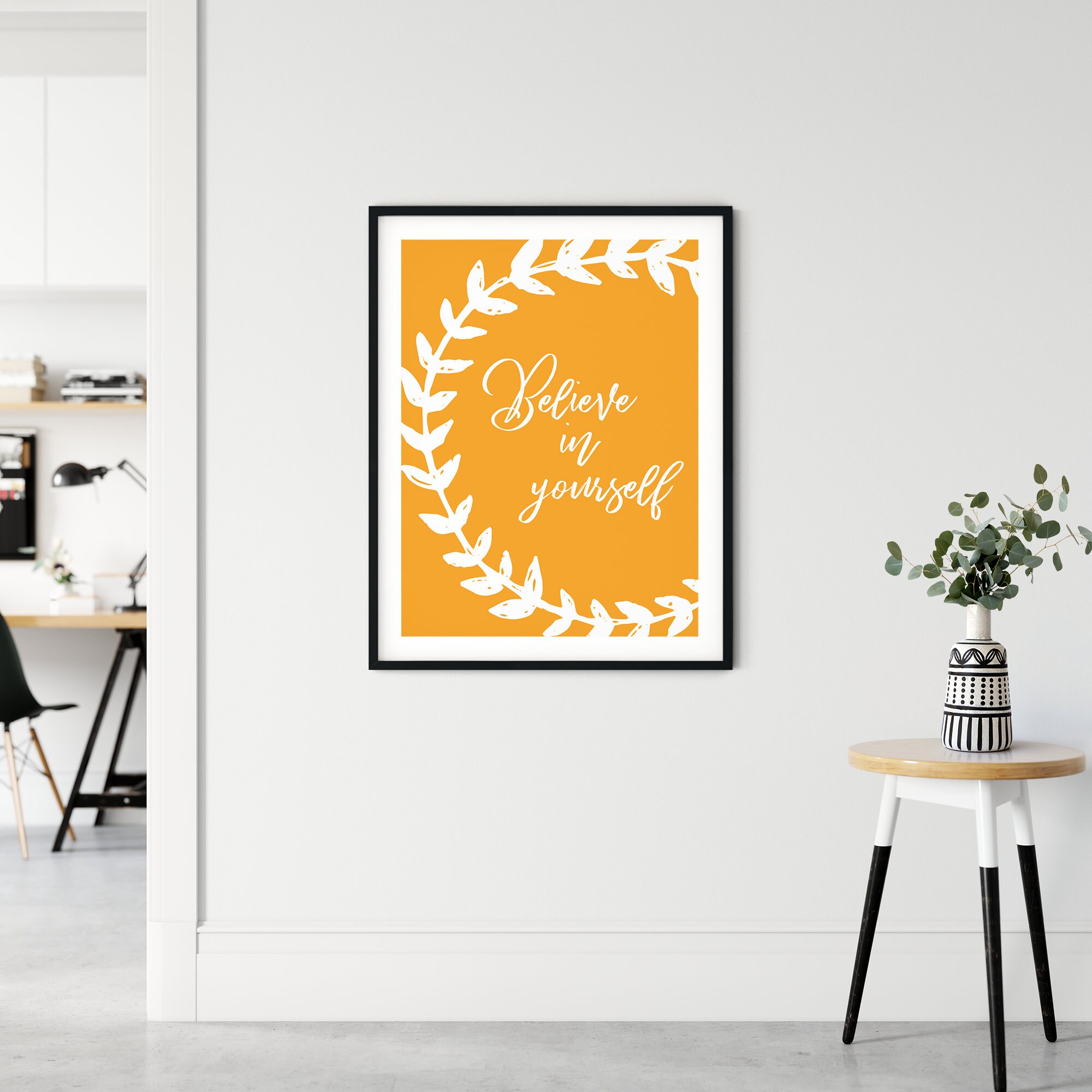 Believe in Yourself Wall Art Printable Typography Poster, Kids Room ...