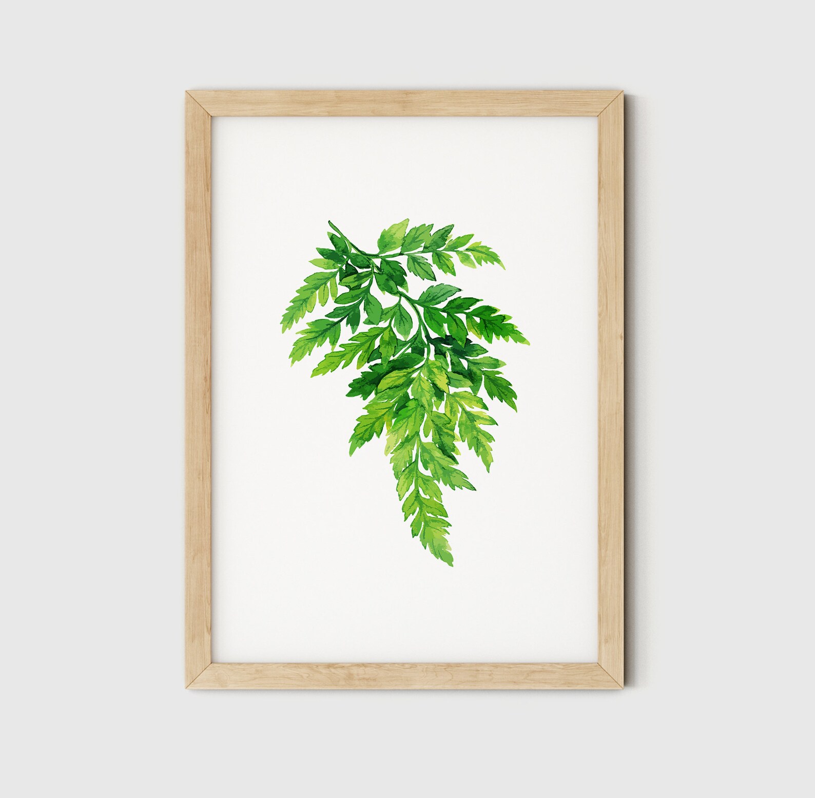Green Leaf Print Set of 3 Wall Art Digital Print Minimal Art - Etsy