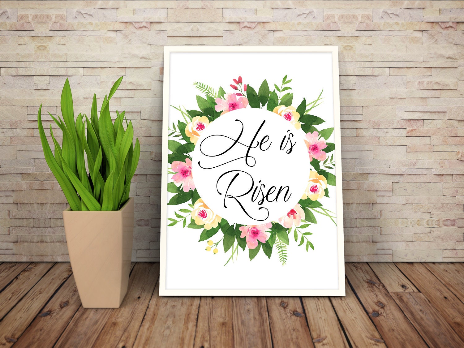 He is Risen Sign Easter Print Easter Printable Wall Art | Etsy