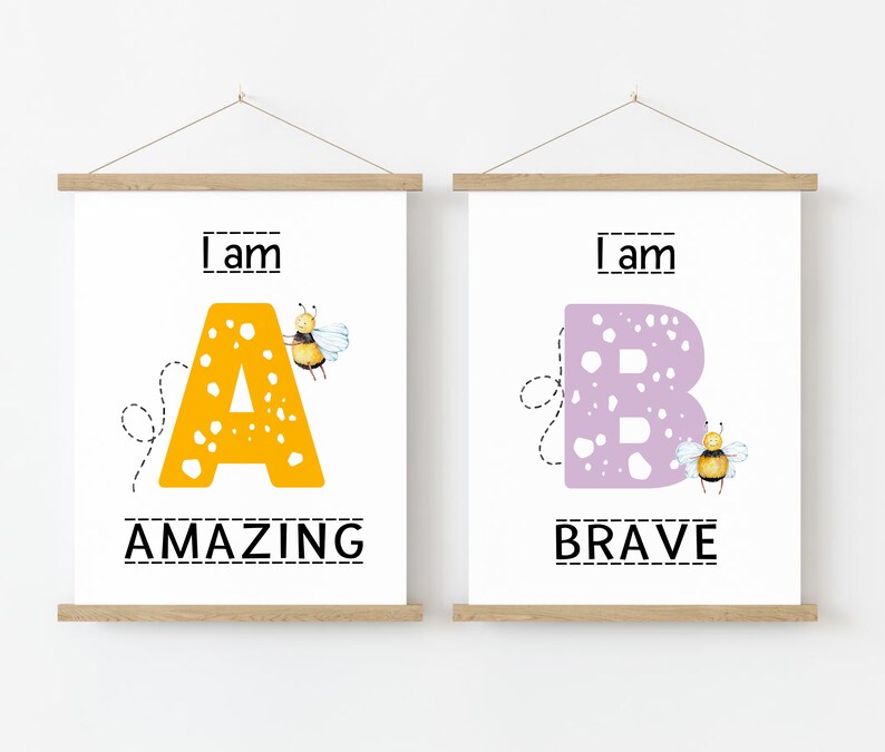 School Wall Decoration Alphabet Positive Affirmations for Kids, Self ...