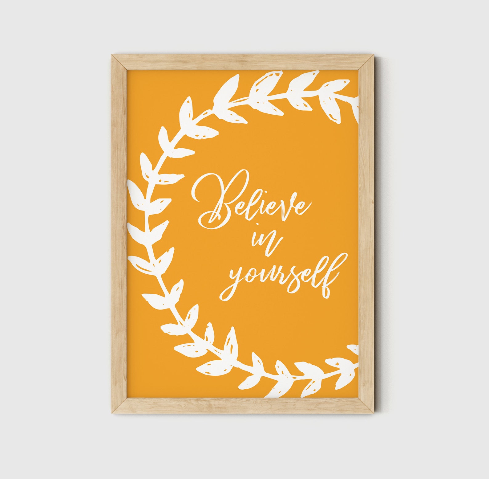 Believe in Yourself Wall Art Printable Typography Poster, Kids Room ...