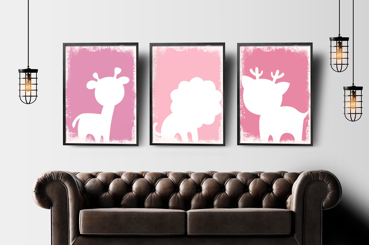 Pink Nursery Decor, Set of 3 Prints Girls Room Decor, Pink Nursery Wall ...