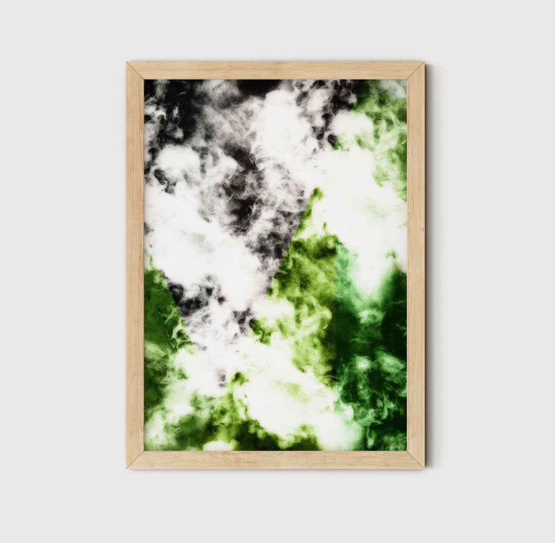 Green Abstract Art Print - Contemporary Home Decor - Instant Download ...