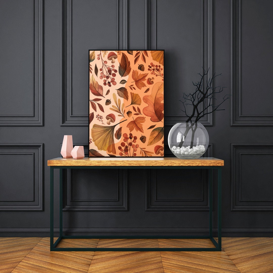 Autumn Decor, Fall Prints, Autumn Leaves Wall Art, Autumn Art Print ...