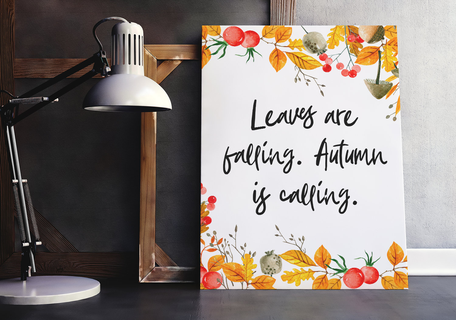 Fall Decor Printable, Leaves Are Falling Autumn is Calling, Fall Prints ...
