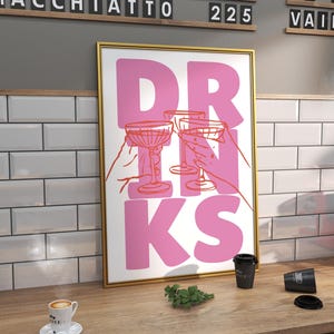 Open Bar Sign Printable | Bar Cart Decor | Cheers Poster | Drinks Bar ...