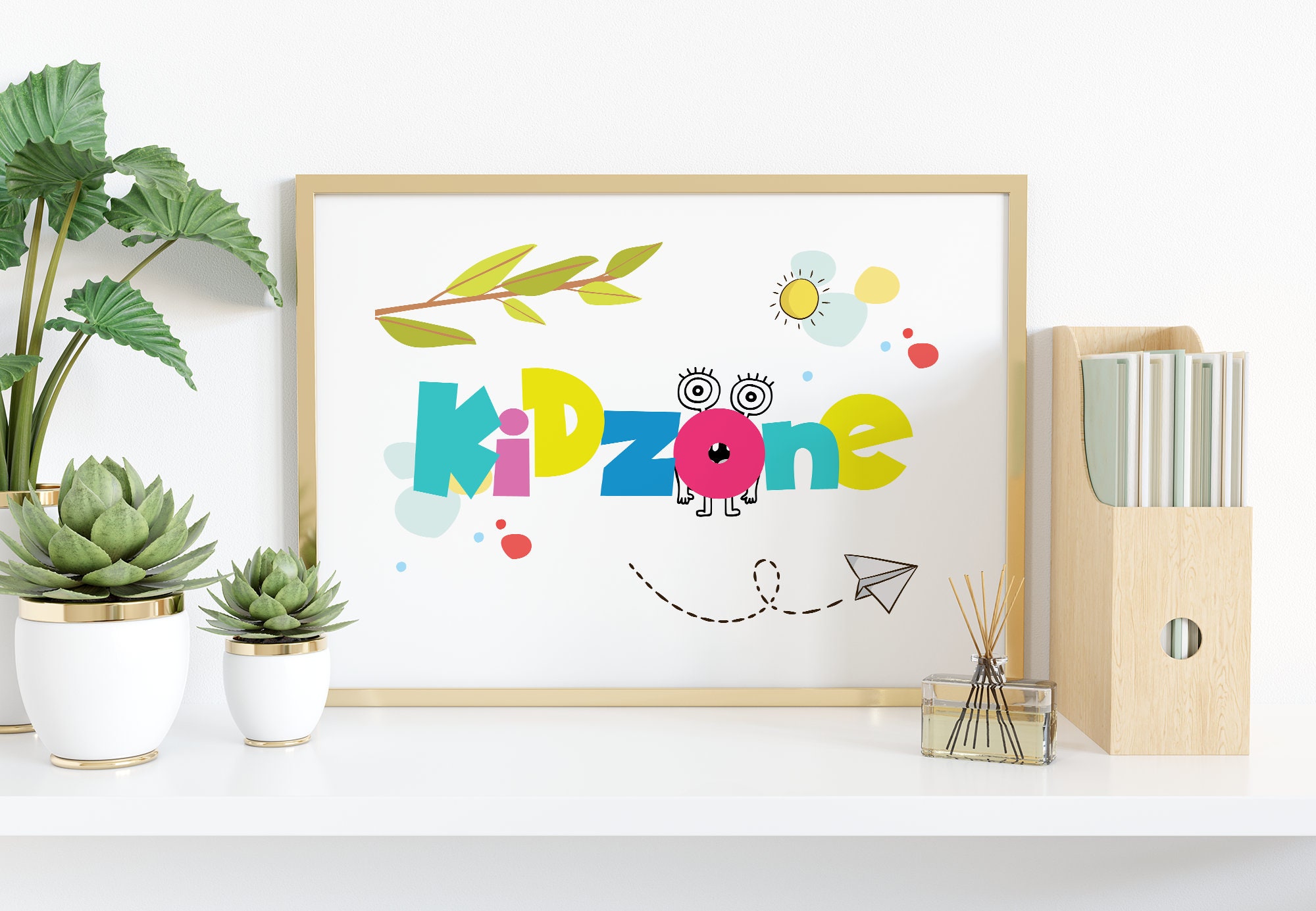 Playroom Decor Kids Zone Sign Printable Art Kids Room Decor - Etsy