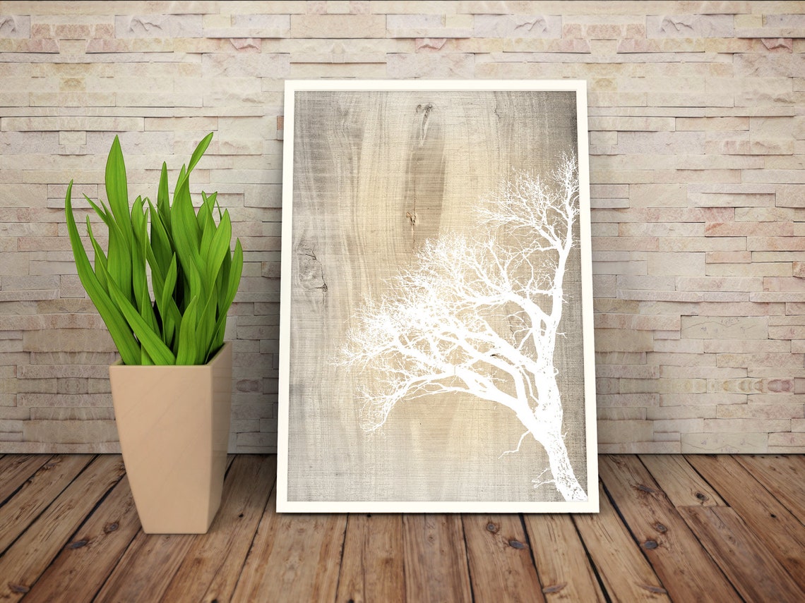 Tree Wall Art Nature Art Print Tree Artwork Rustic Home | Etsy