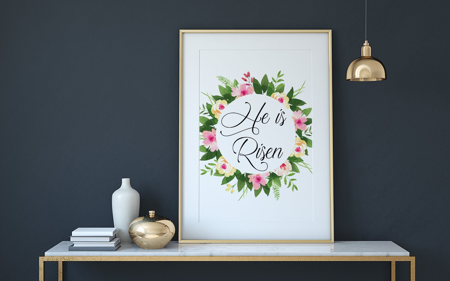 He is Risen Sign Easter Print Easter Printable Wall Art | Etsy