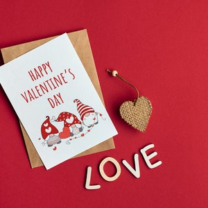 Gnome Valentines Day Card Printable, Valentines Day Gift, Love ...