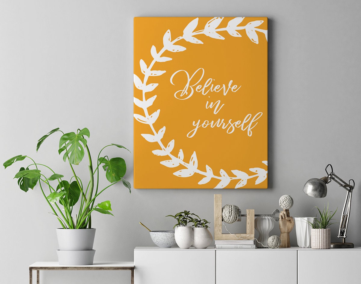 Believe in Yourself Wall Art Printable Typography Poster Kids - Etsy