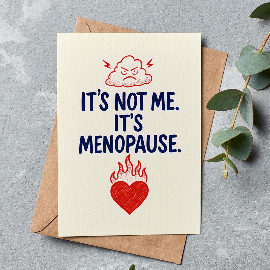 Menopausal Quotes Funny Woman Printable Card Gift for Menopausal Women ...