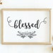 Blessed Sign, Christmas Printable Wall Art, Holiday Decor, Family Sign ...