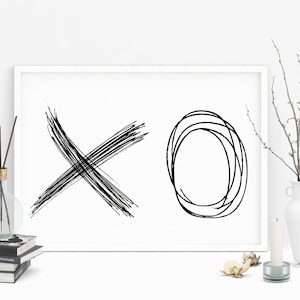 XO Printable Wall Art, Love Art Xo Print, Xo Sign, Minimalist Art ...