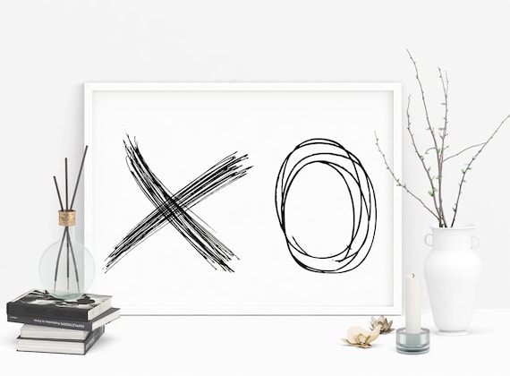 XO Printable Wall Art Love Art Xo Print Xo Sign Minimalist | Etsy