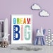 Dream Big Sign Nursery Decor Wall Art Kids Room Wall Quote - Etsy