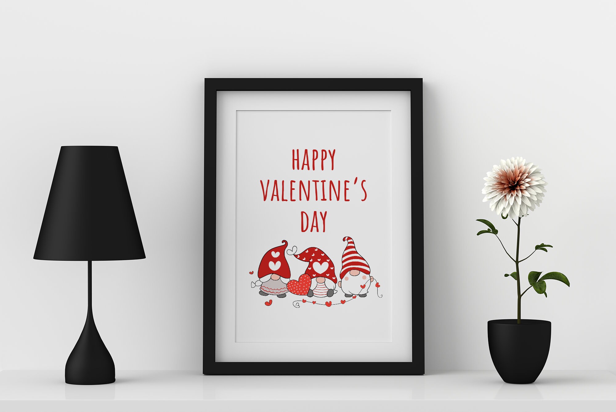 Gnome Valentines Day Card Printable, Valentines Day Gift, Love ...