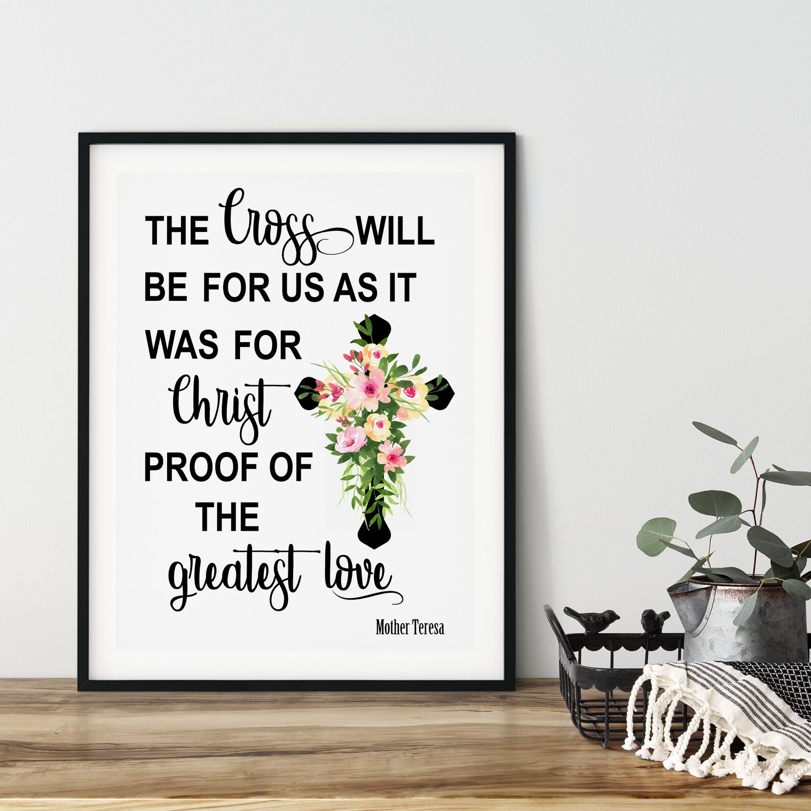 Mother Teresa Quote Print Religious Wall Art Easter Decor - Etsy