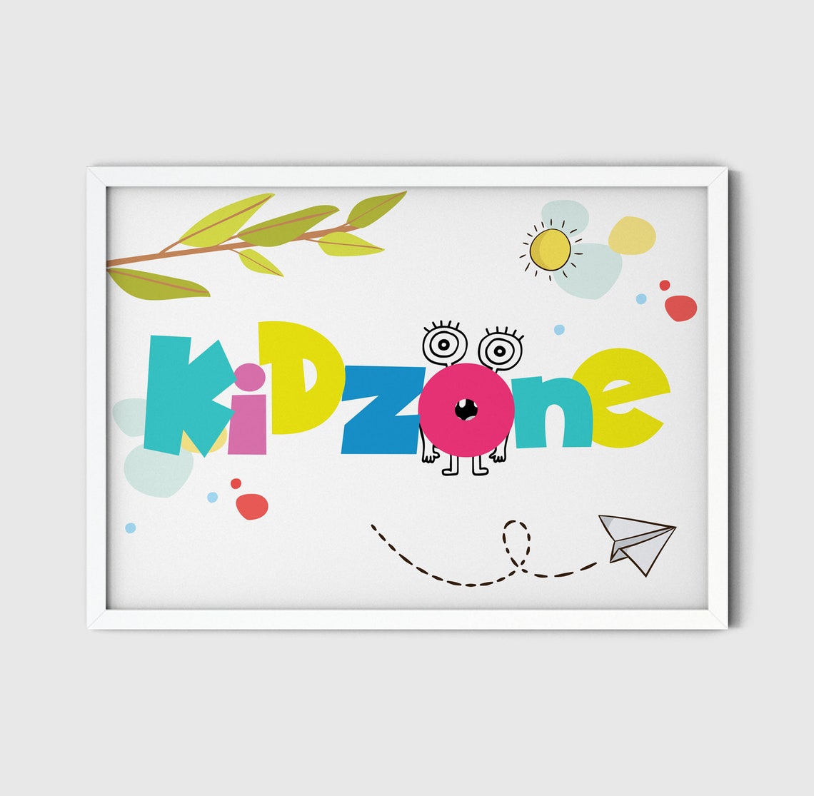 Playroom Decor Kids Zone Sign Printable Art Kids Room Decor - Etsy