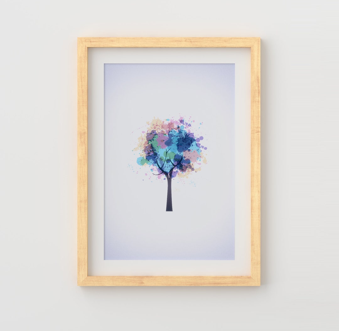 Watercolor Tree Print, Printable Digital Download, Nature Wall Art ...