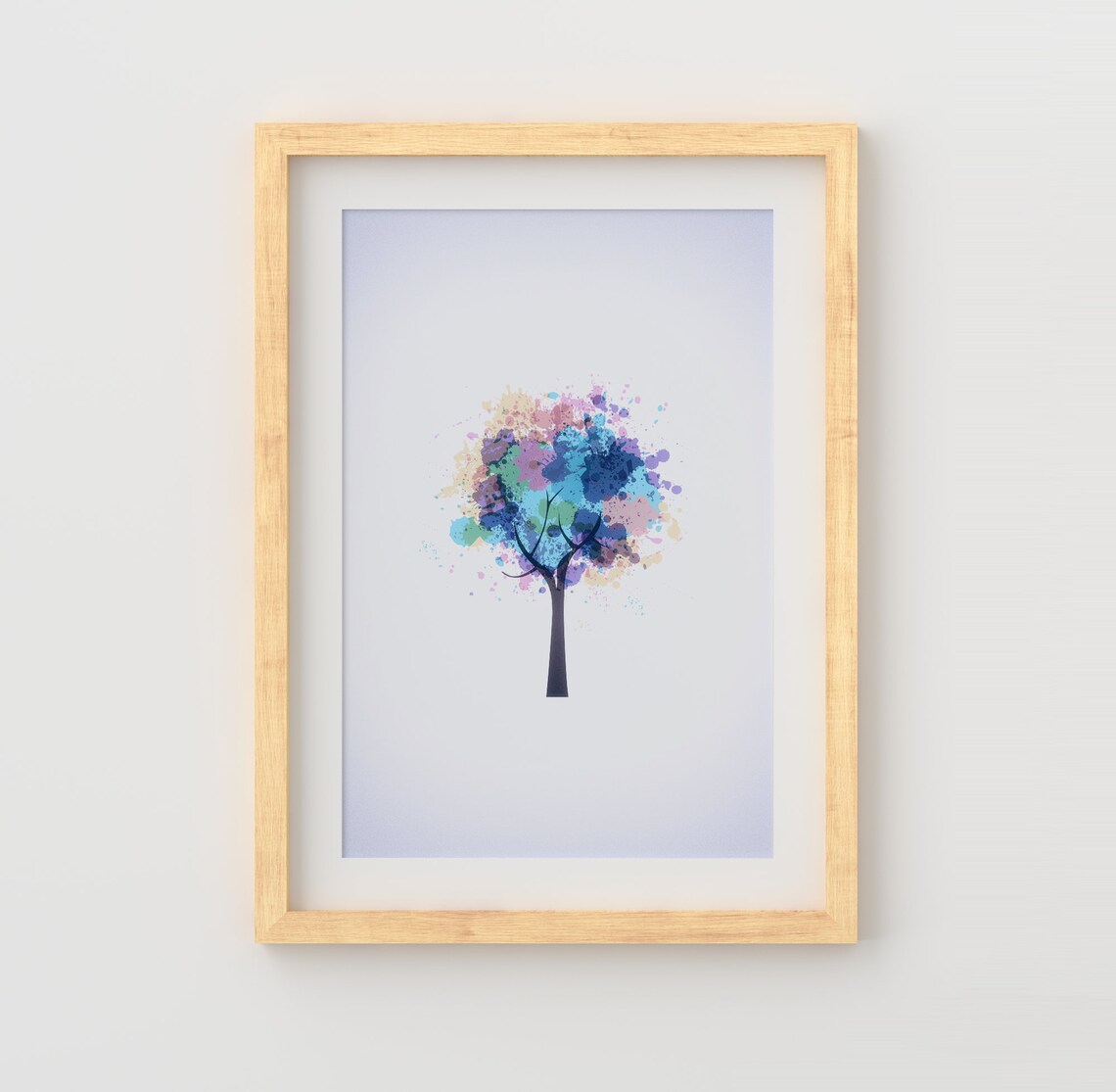 Watercolor Tree Print Printable Digital Download Nature Wall - Etsy