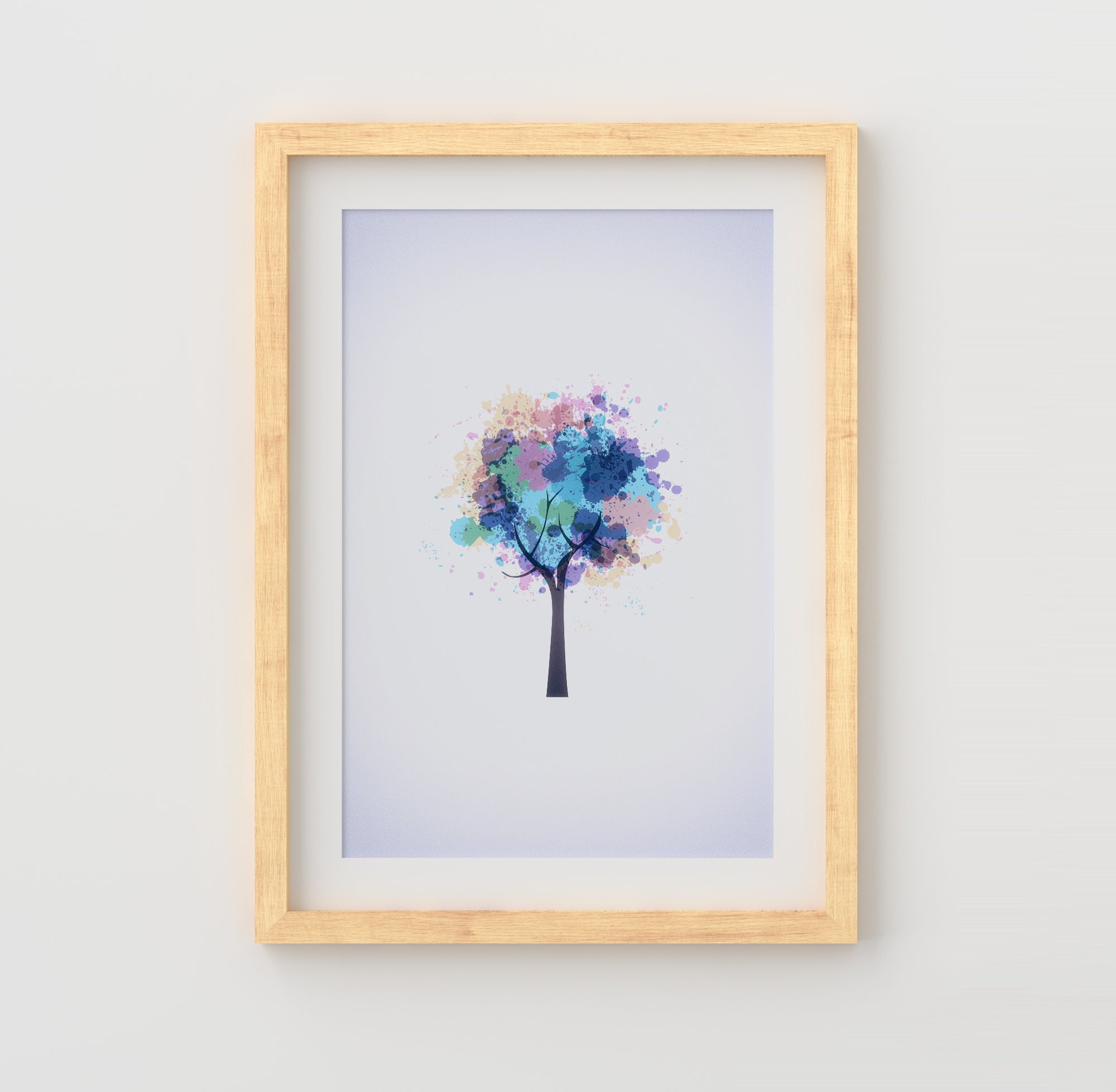 Watercolor Tree Print, Printable Digital Download, Nature Wall Art ...
