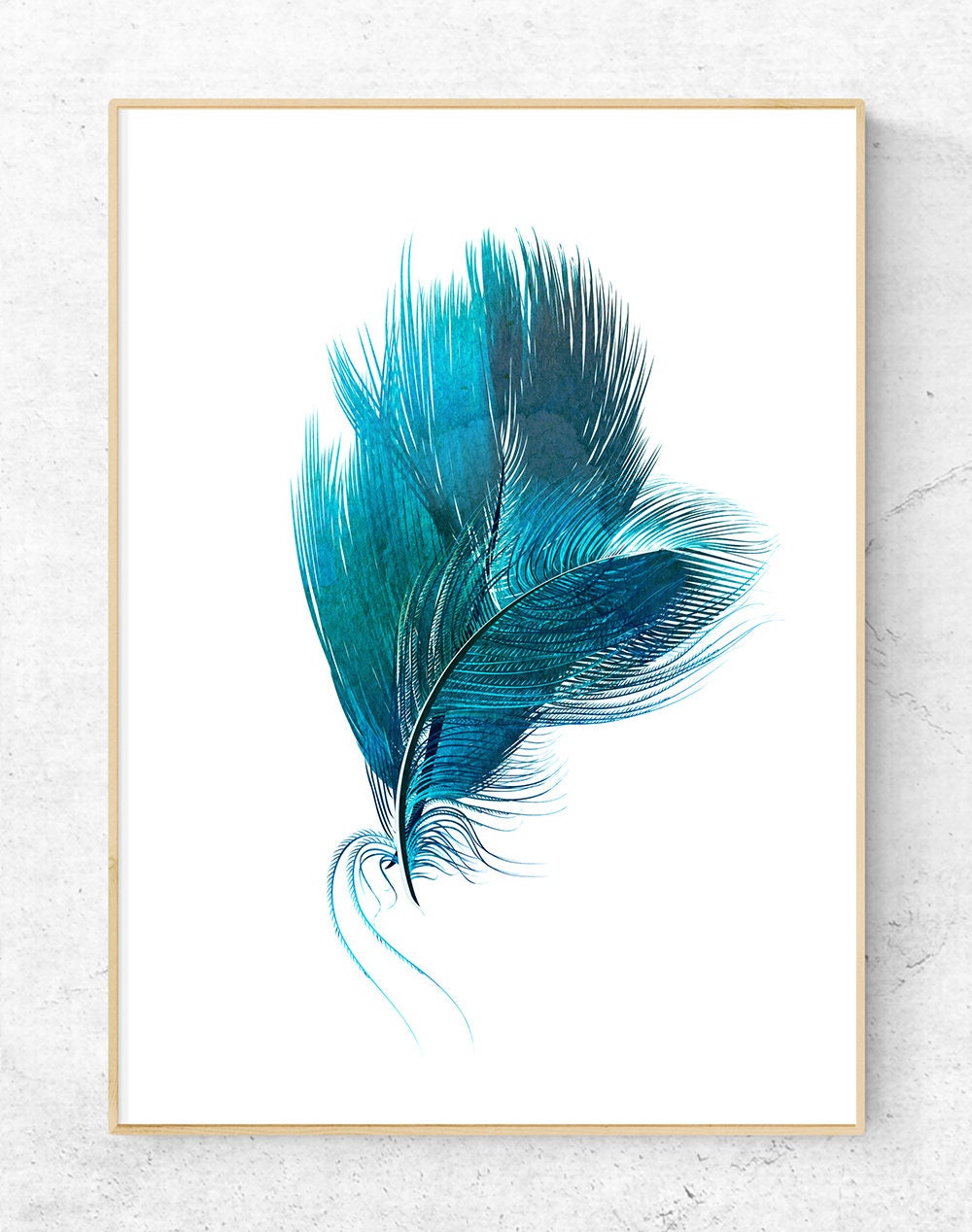 Set of 3 Feather Art Print, Nursery Kids Wall Art Print, Bedroom Decor ...