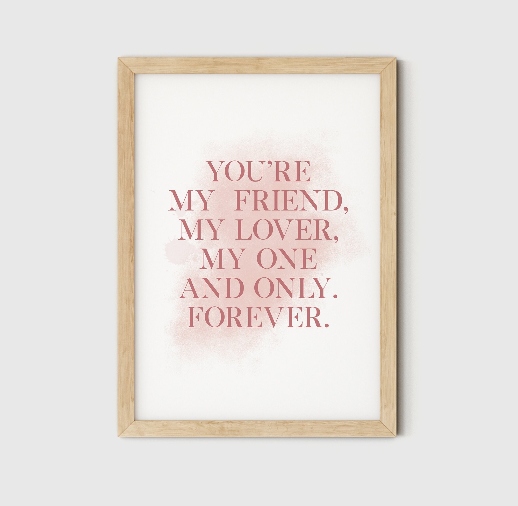 Love Quote Wall Art Valentines Day Downloadable Prints Pink - Etsy