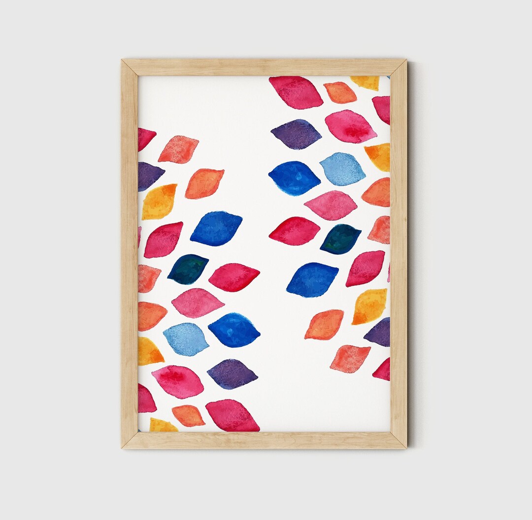 Colorful Wall Art Print, Colorful Poster Digital Download, Printable ...