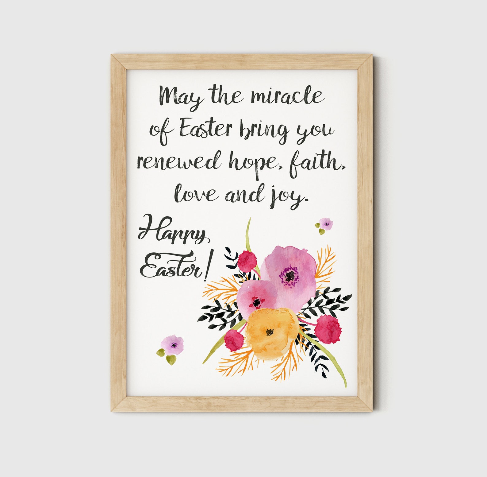 Happy Easter Sign, Easter Decor, Printable Digital Download, Instant ...