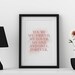 Love Quote Wall Art Valentines Day Downloadable Prints Pink - Etsy
