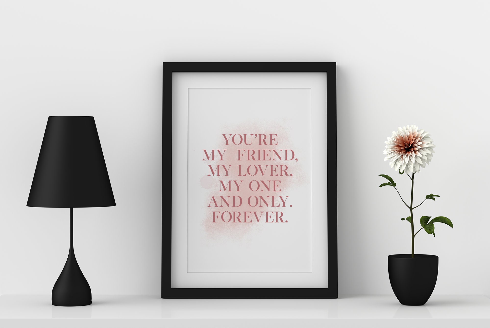 Love Quote Wall Art Valentines Day Downloadable Prints Pink - Etsy