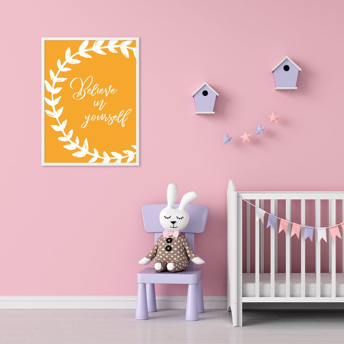Believe in Yourself Wall Art Printable Typography Poster Kids | Etsy