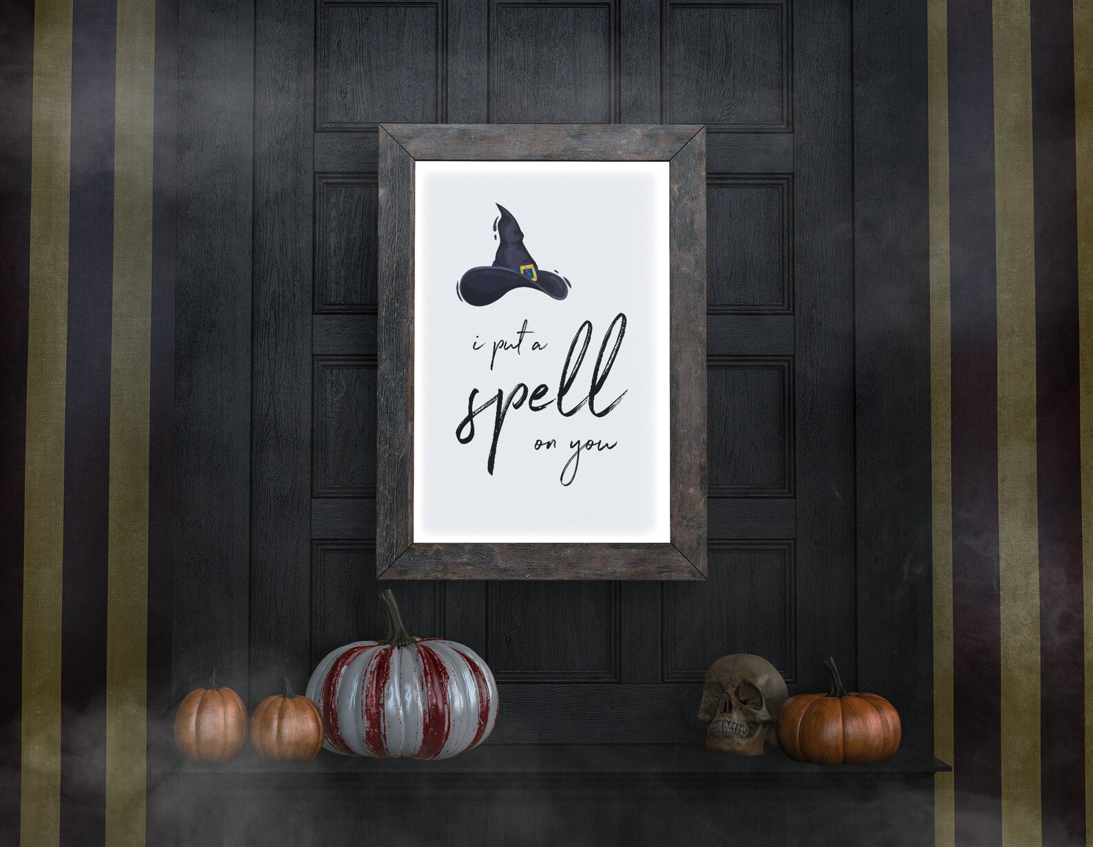 I Put A Spell on You Sign, Halloween Wall Art, Halloween Decor ...