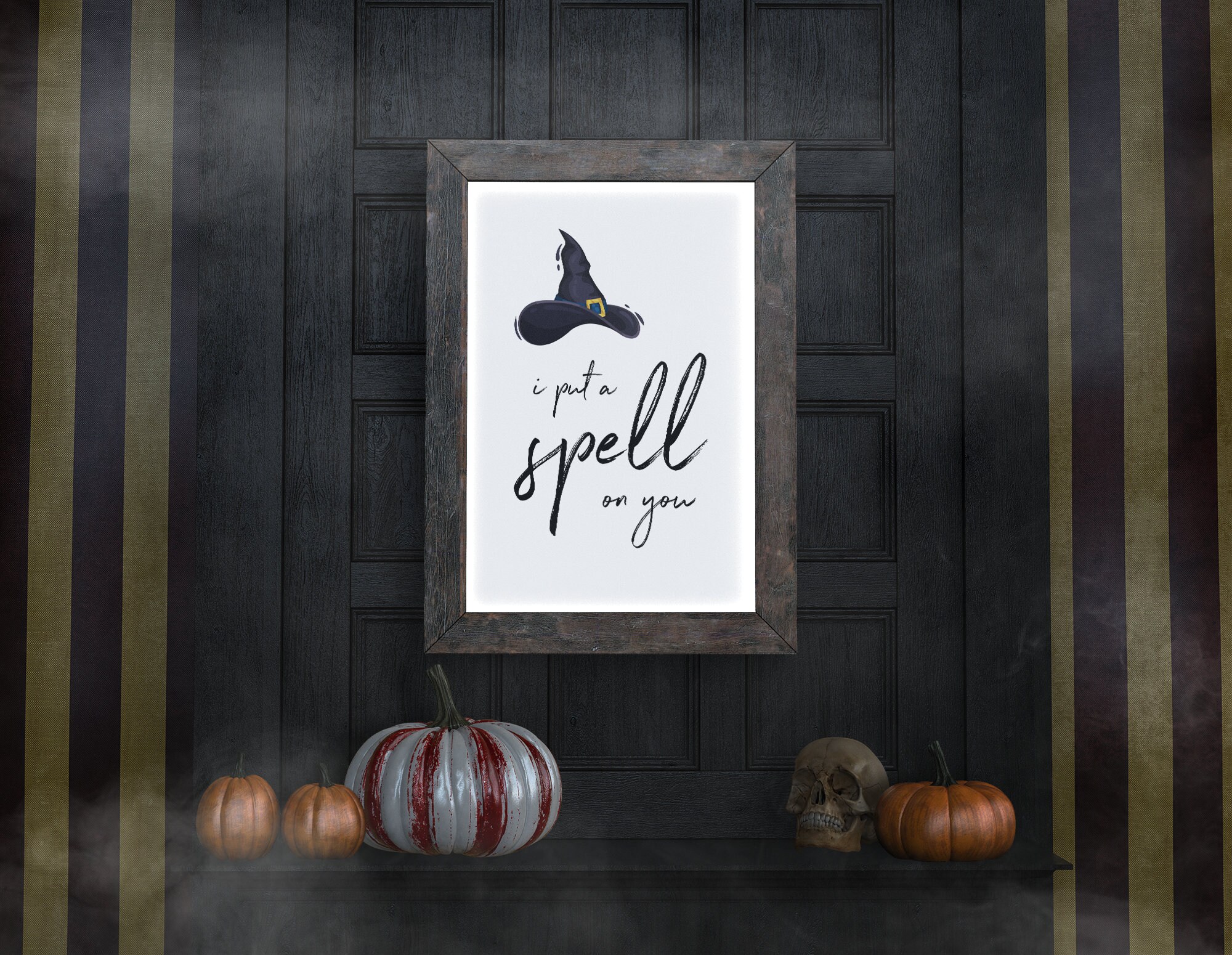 I Put A Spell on You Sign, Halloween Wall Art, Halloween Decor ...