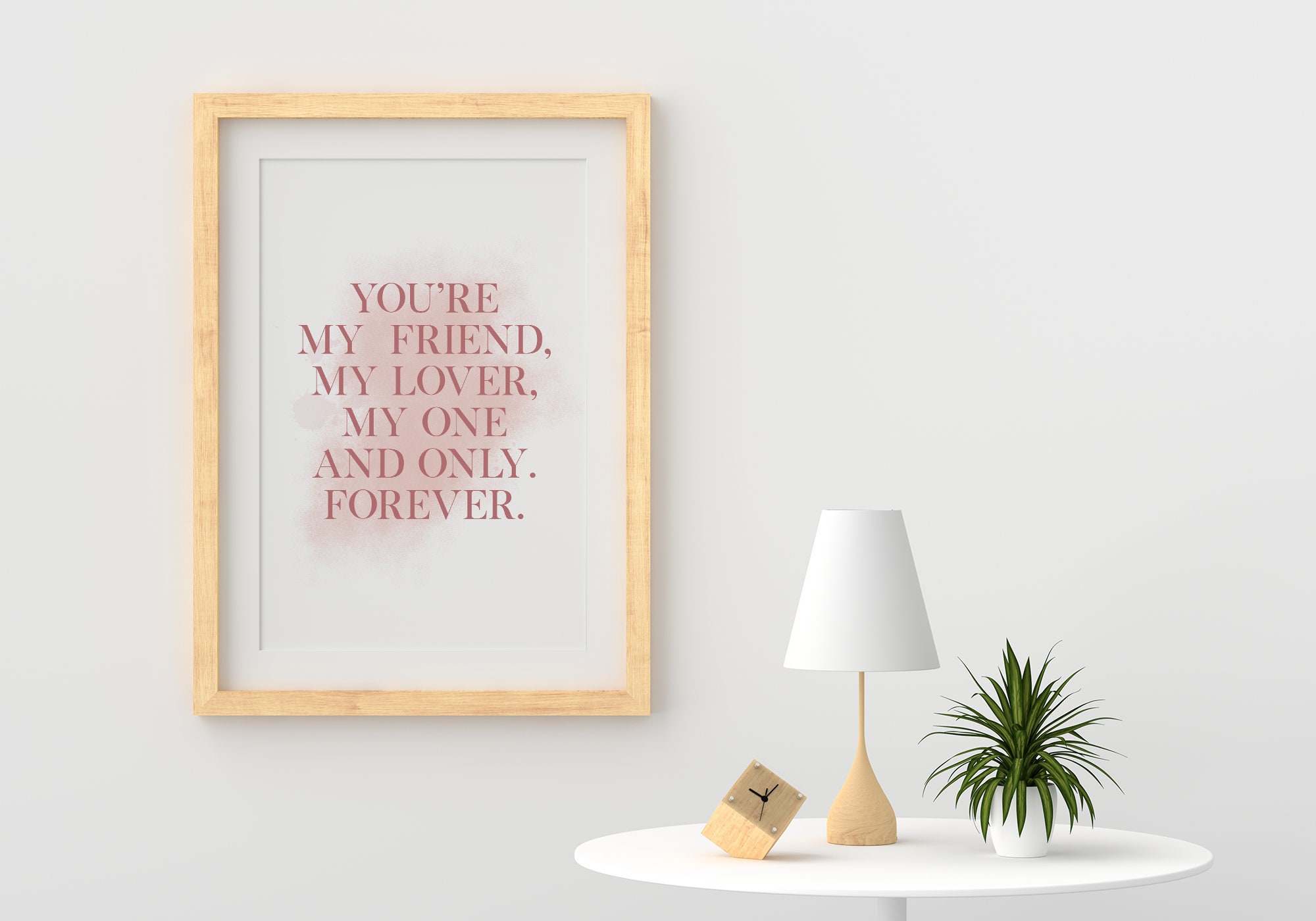 Love Quote Wall Art Valentines Day Downloadable Prints Pink - Etsy