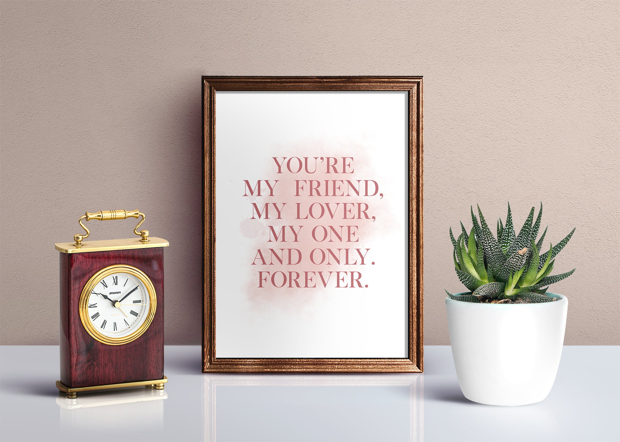 Love Quote Wall Art Valentines Day Downloadable Prints Pink - Etsy