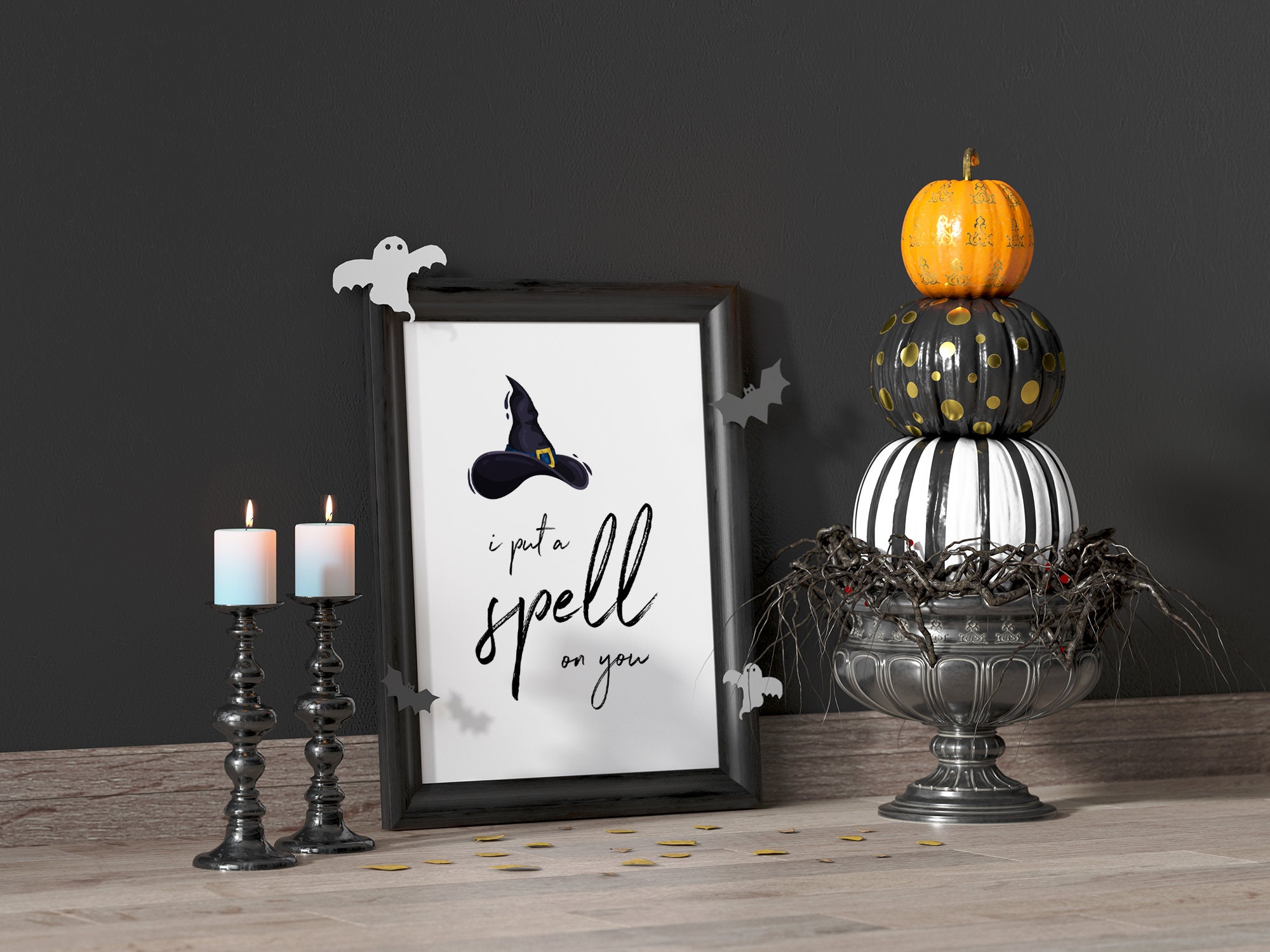 I Put A Spell on You Sign, Halloween Wall Art, Halloween Decor ...